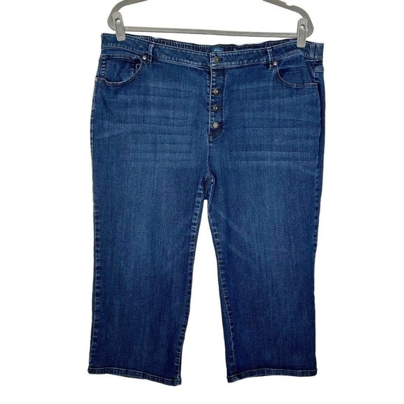 J. Jill | Jeans | J Jill High Rise Straight Leg Crop Jeans Womens Plus ...